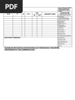 Routing Slip | PDF