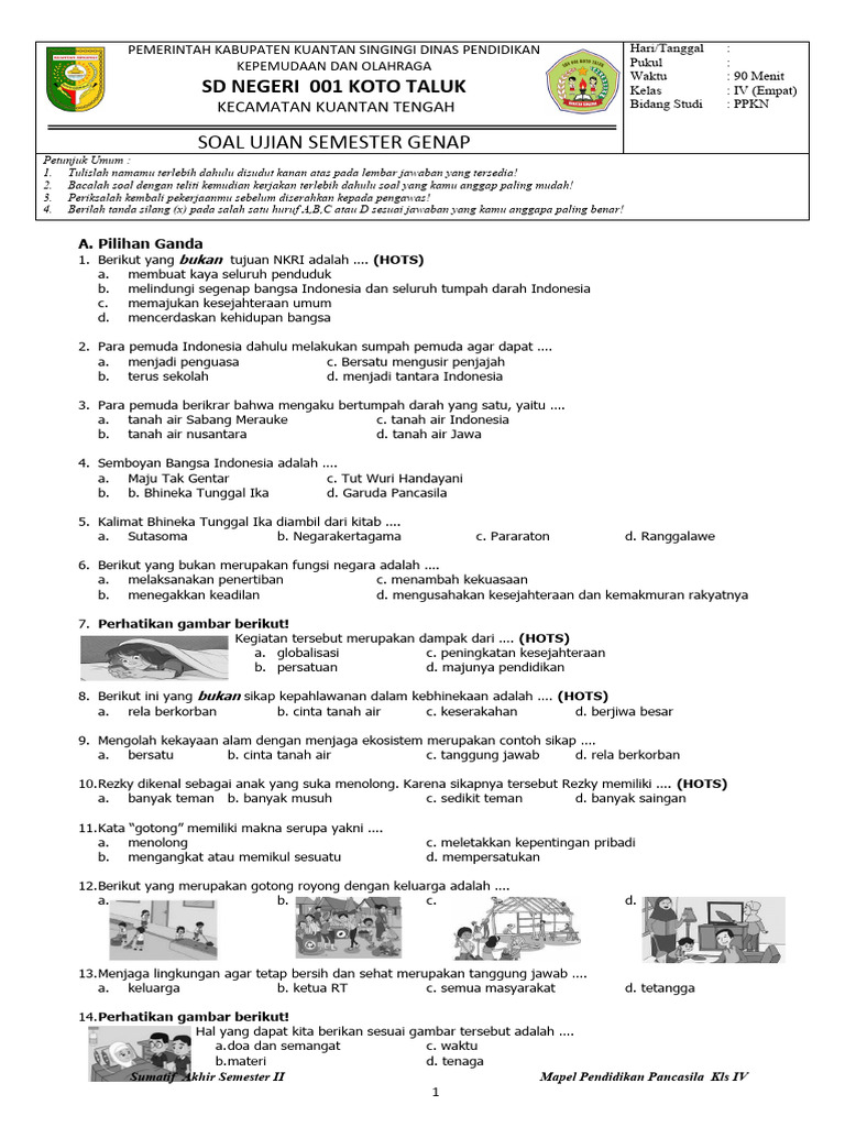 SAS Sem II Pend Pancasila | PDF