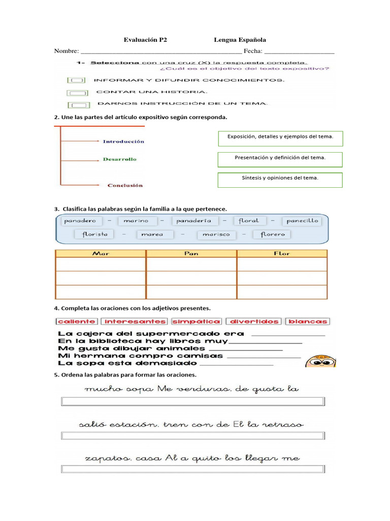 Evaluación P3 L.M. | PDF | Matemáticas
