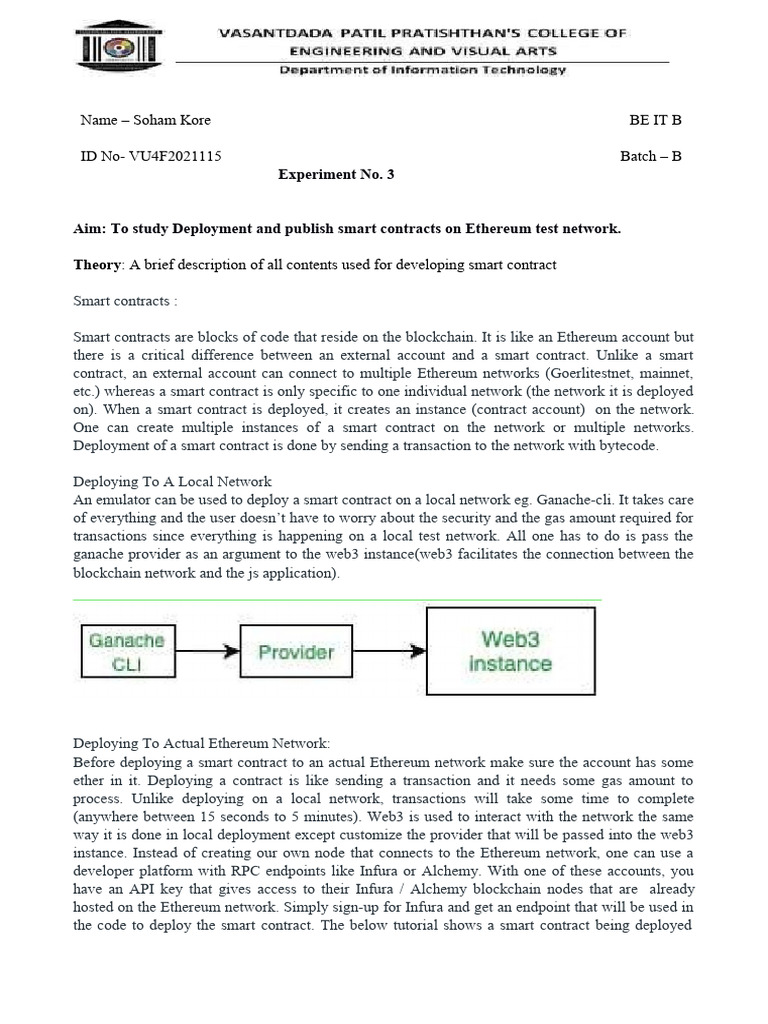 Blockchain Lab SOHAM KORE Exp 3 | PDF | Computer Engineering | Computing