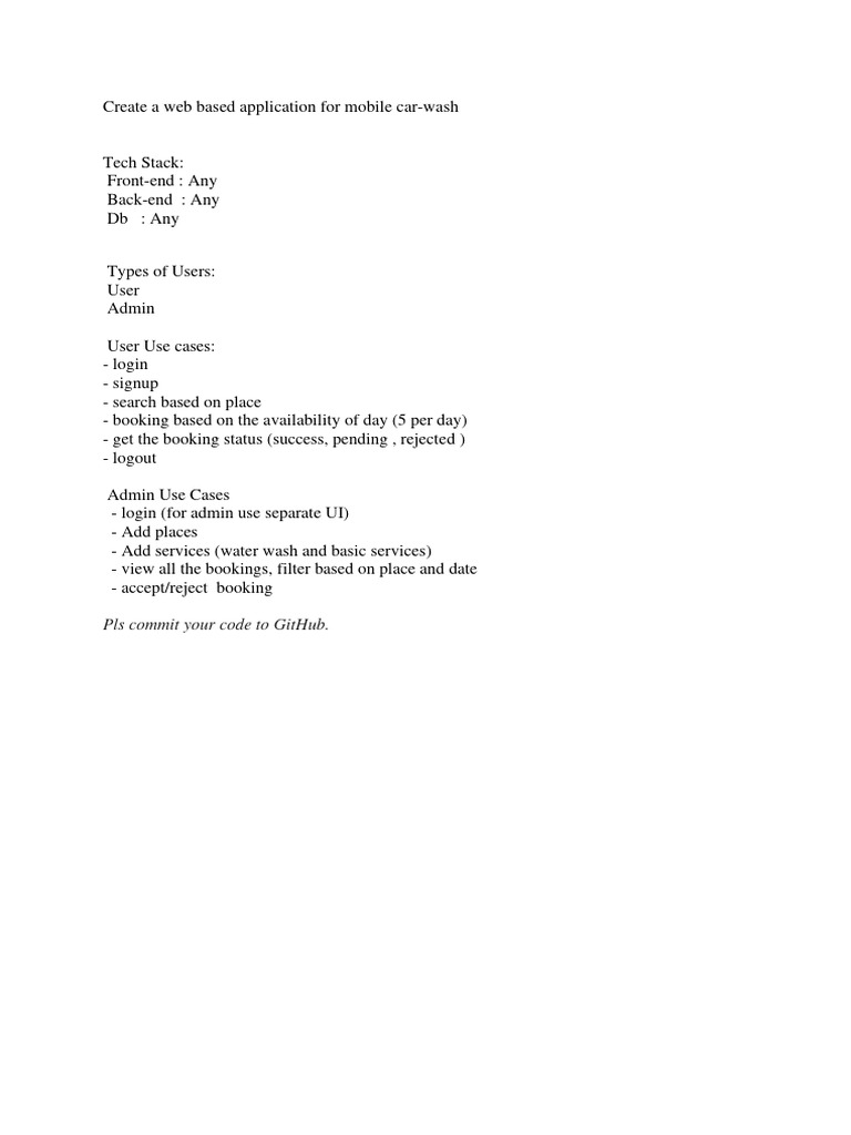 Mobile Car Wash App Development Guide | PDF | Business | Technology ...