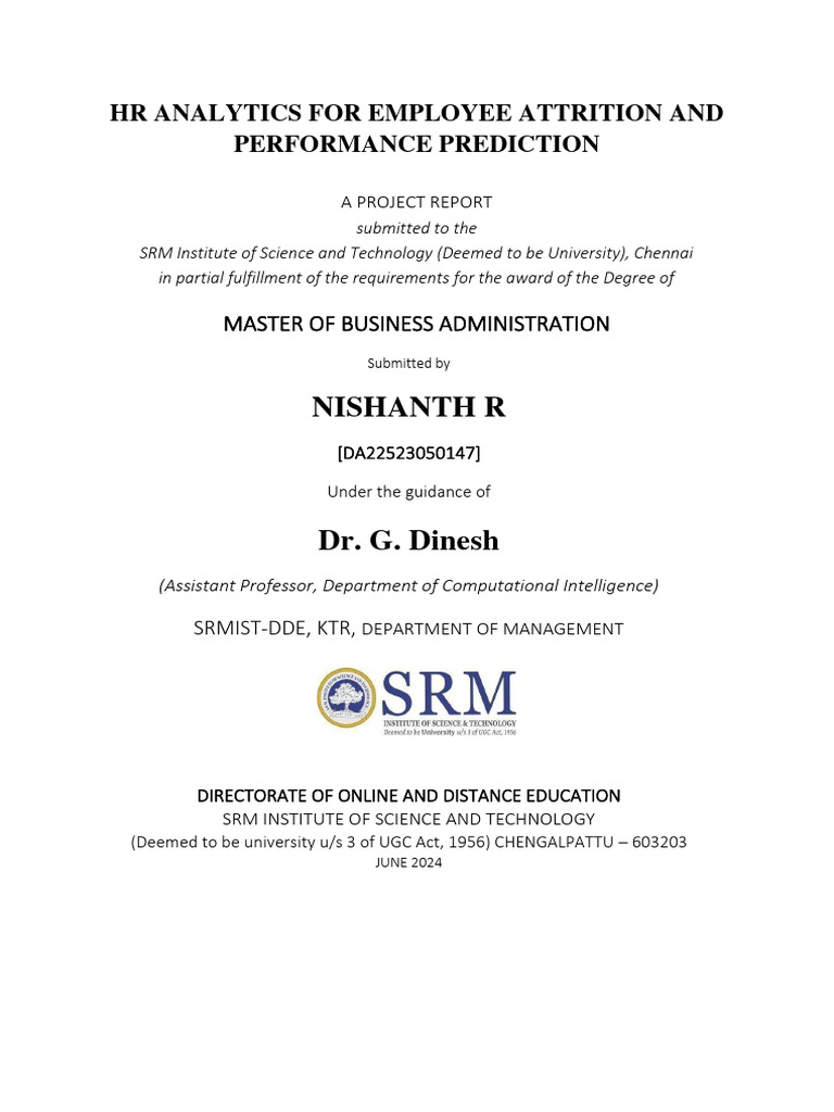 Final Year Project Work - Nishanth - Part 1 - First Few Pages | PDF ...