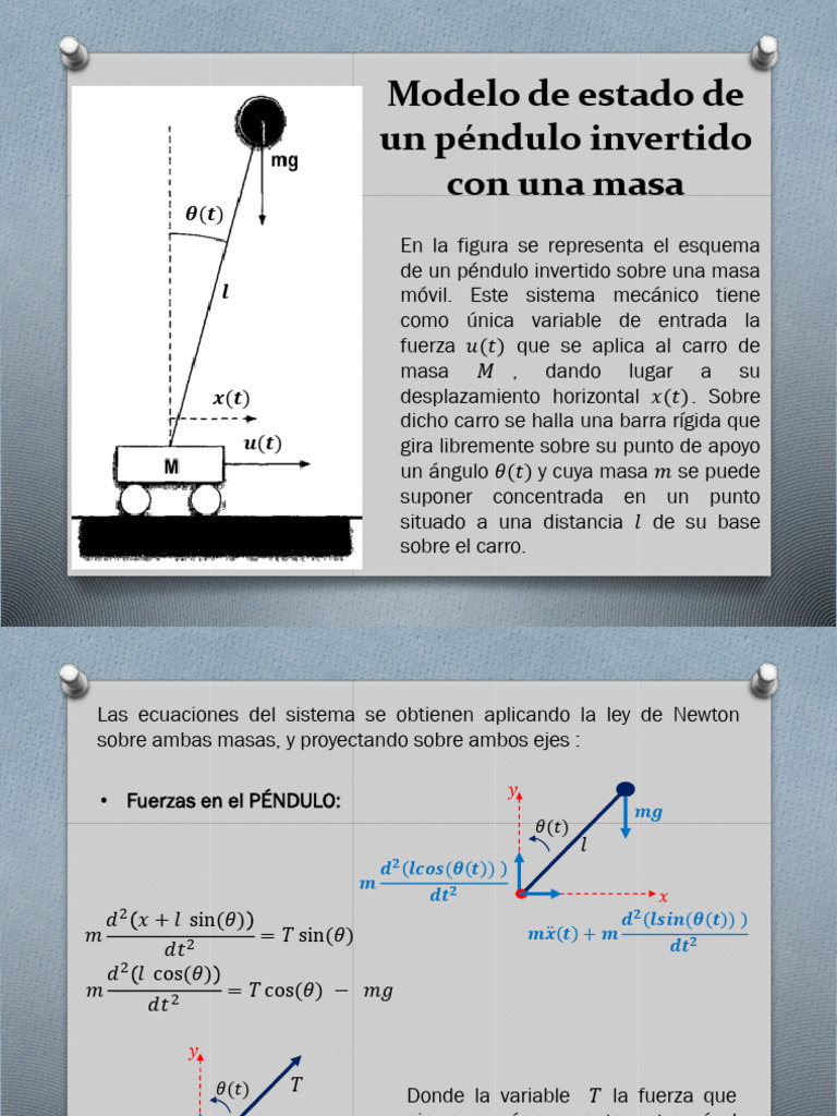 Pendulo Invertido | PDF | Ecuaciones | Péndulo