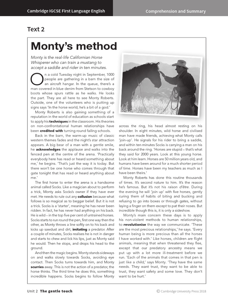 Text 2 Igcse Fle | PDF | Horses