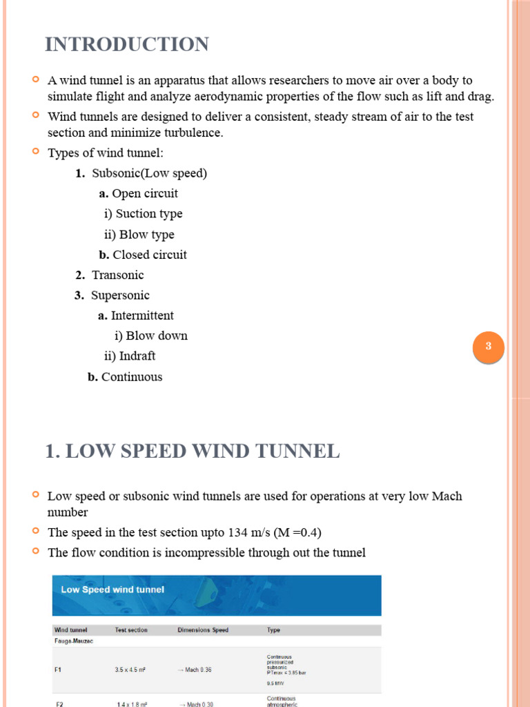 experimental-methods-ppt-wind-tunnels | PDF | Wind Tunnel | Aerodynamics