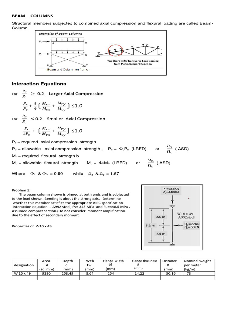 Beam Column | Download Free PDF | Structural Engineering