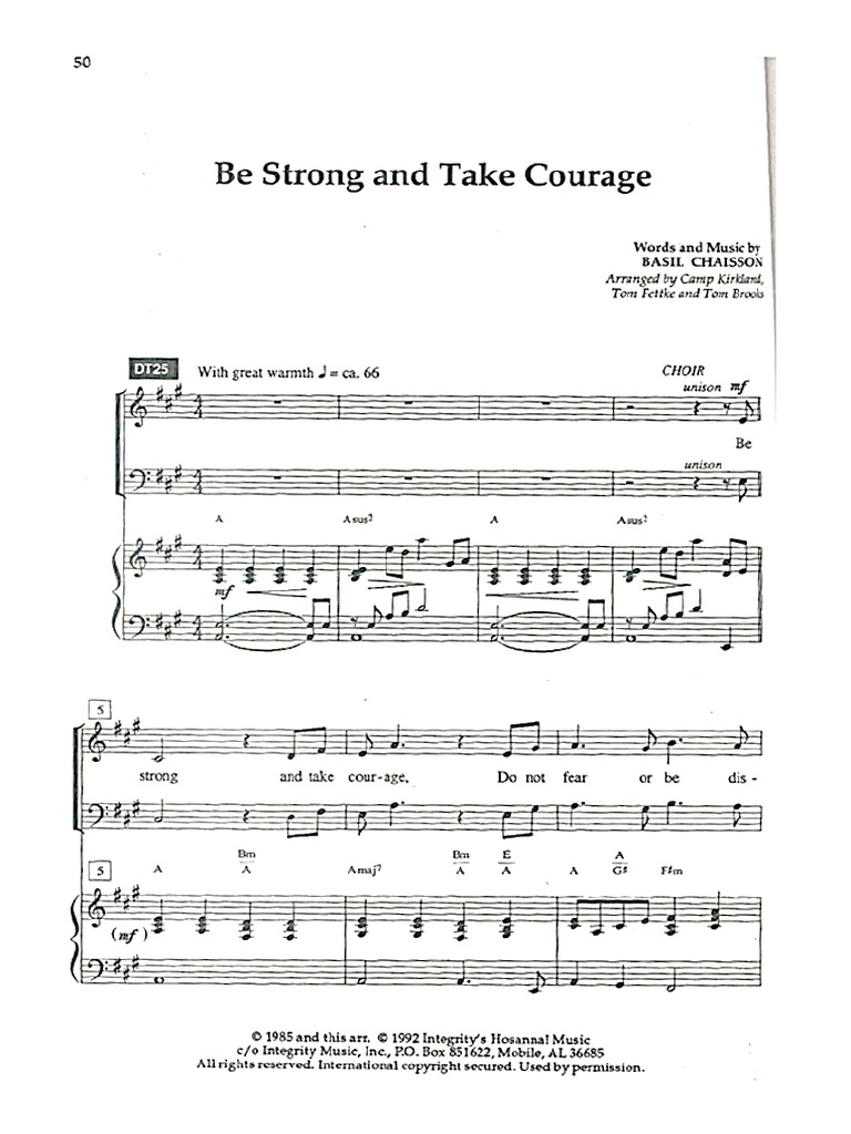Be Strong and Take Courage | PDF