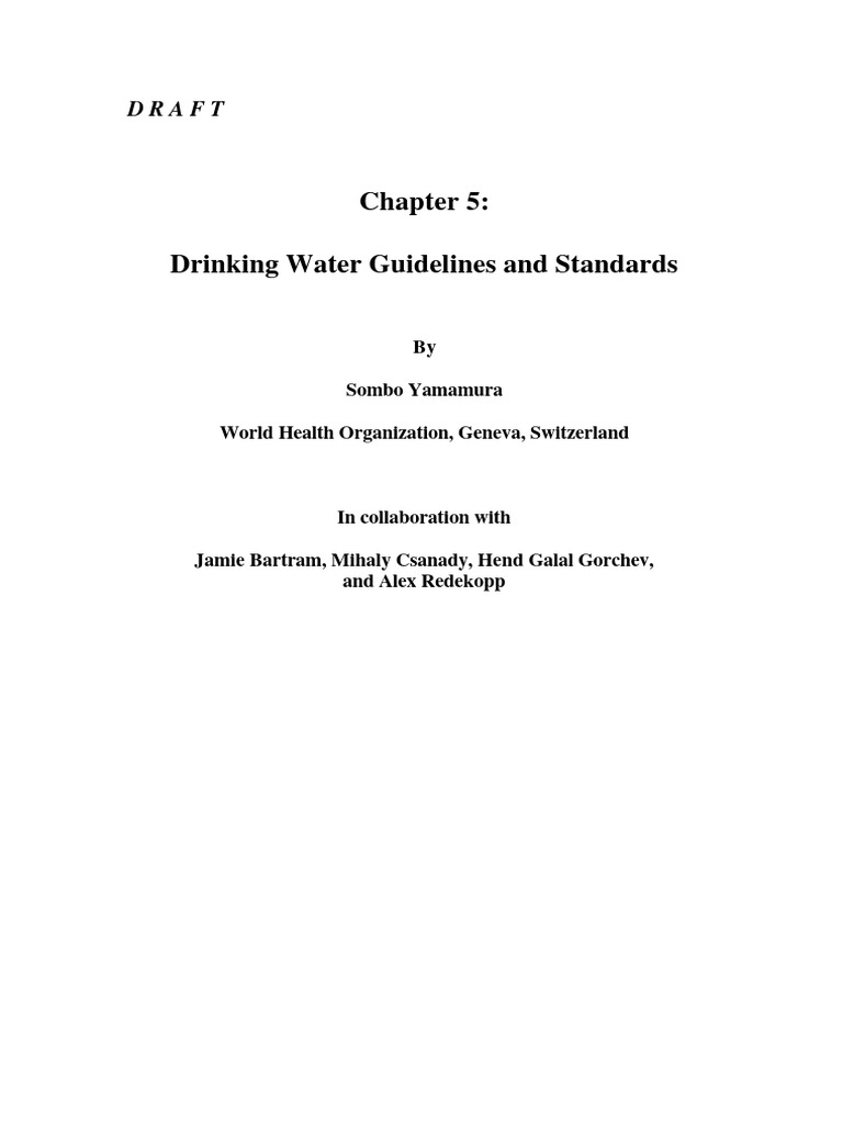 Drinking Water Guidelines and Standards | PDF | Drinking Water | Arsenic