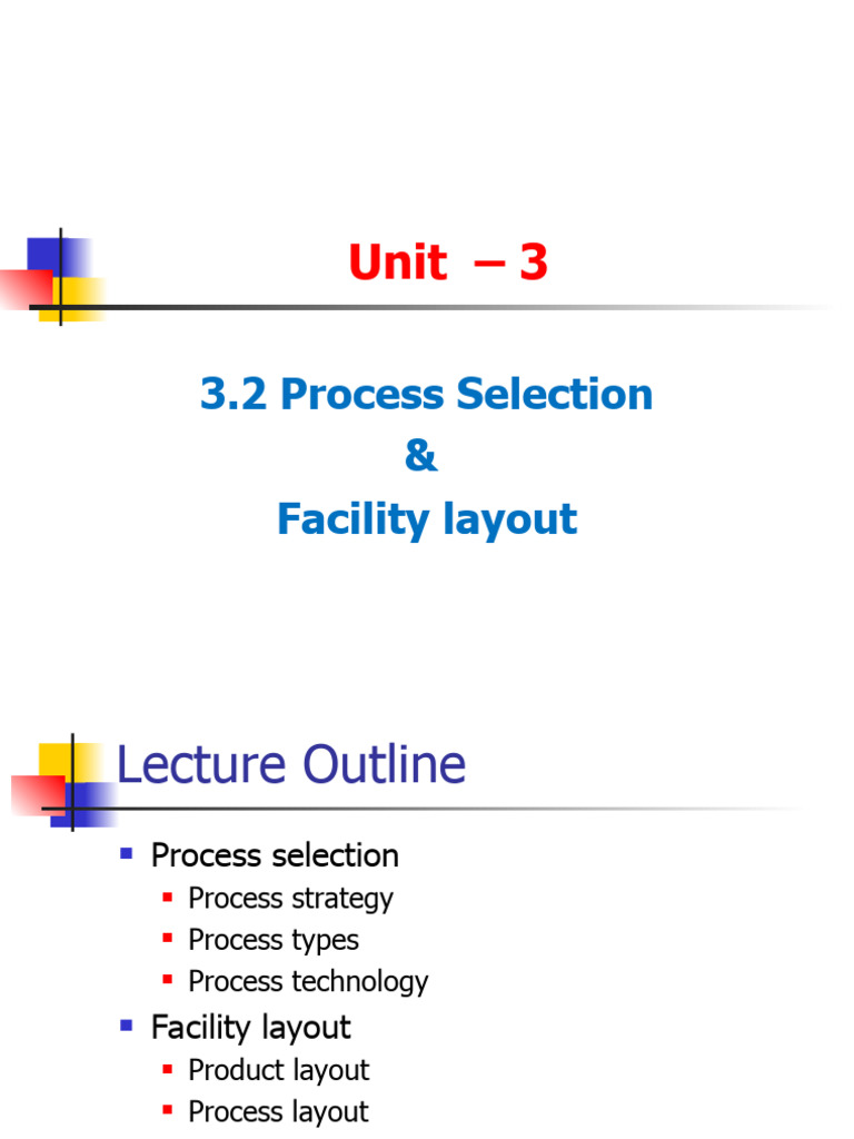 Unit - 3-2 Process Selection and Facility Layout | PDF | Automation | Computer Aided Design