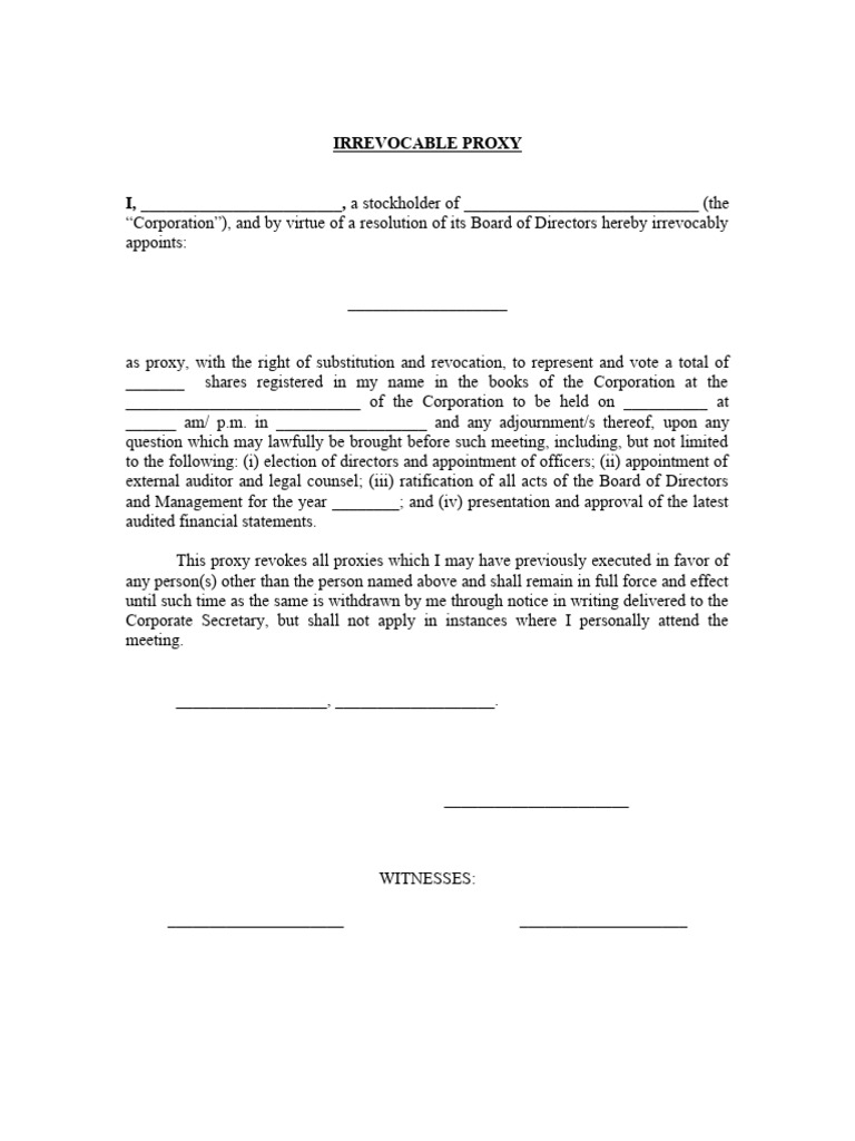 Proxy Form (Individual) | PDF