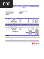 Final Hospital Bill Template | PDF