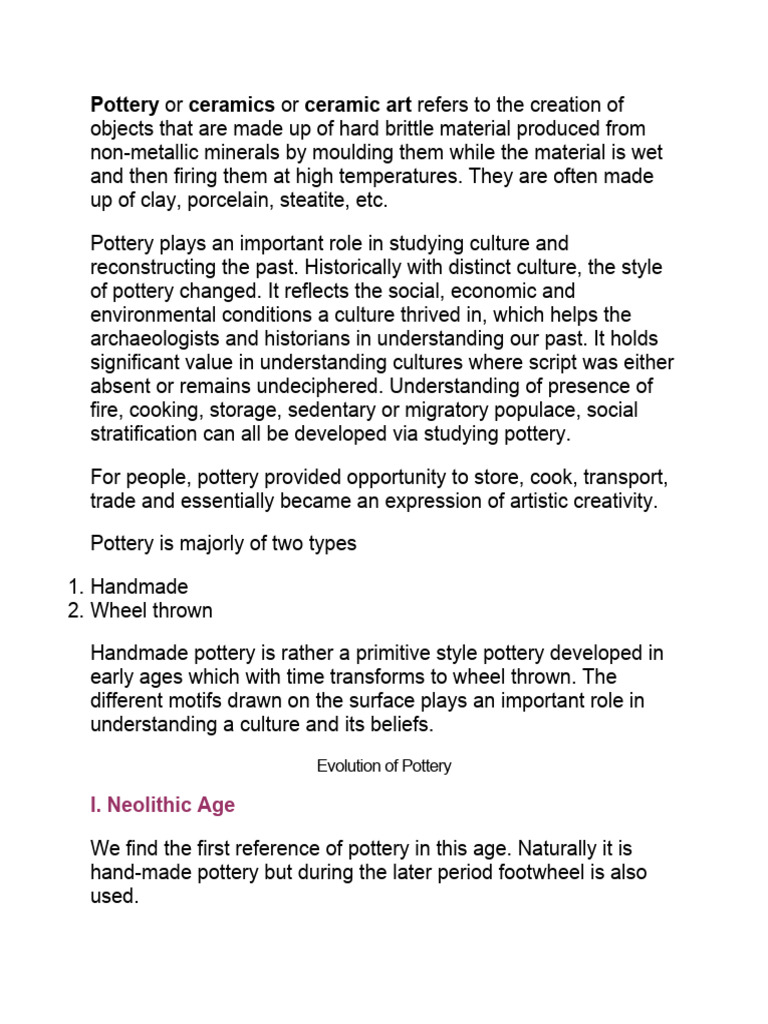 Unit 5 - Itcs-1 | PDF | Puppets | Pottery