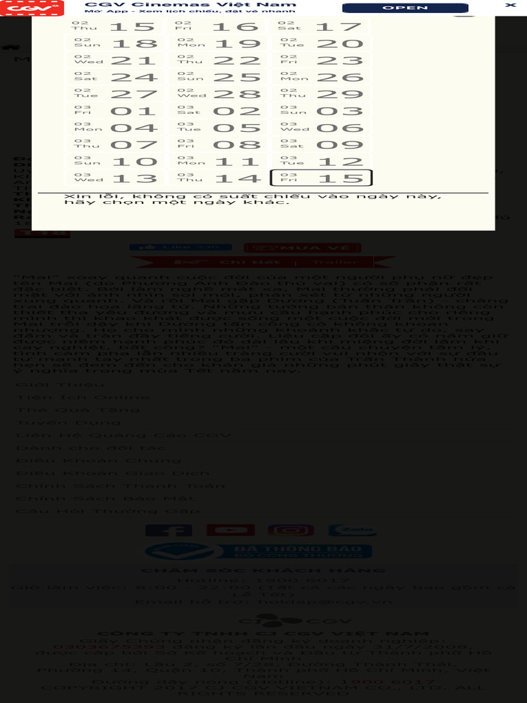Mai - Phim Tết 2024 Thông Tin - Lịch Chiếu CGV | PDF