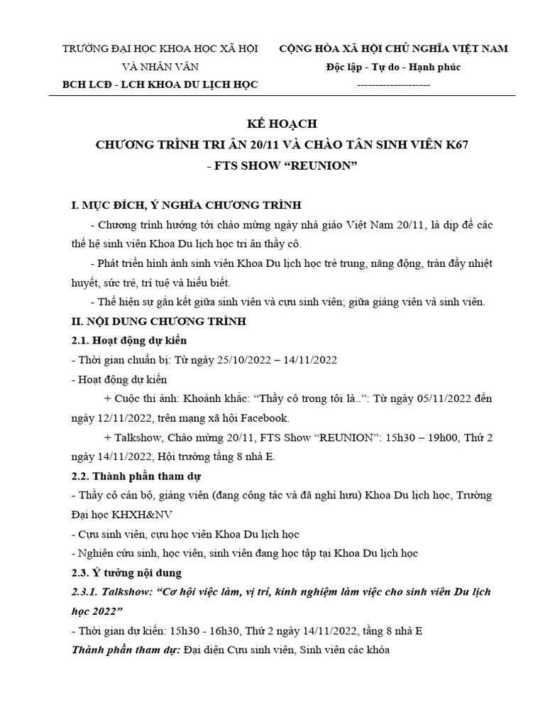 DLH Kế-hoạch-20 11 | PDF