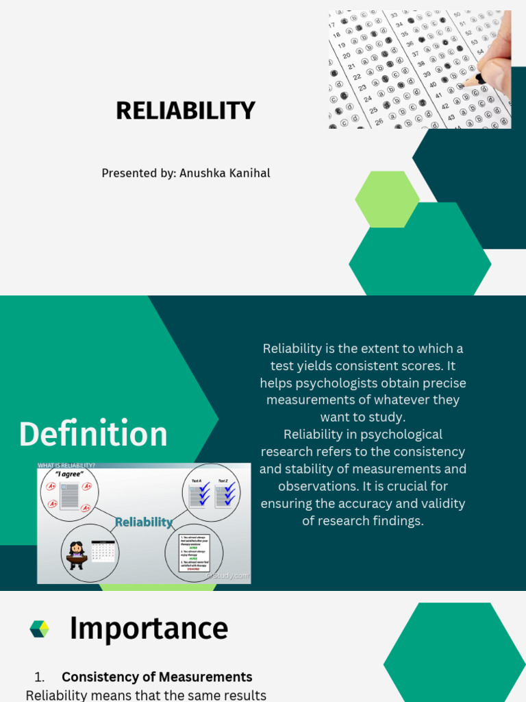 Reliability.ppt | Download Free PDF | Survey Methodology | Psychometrics