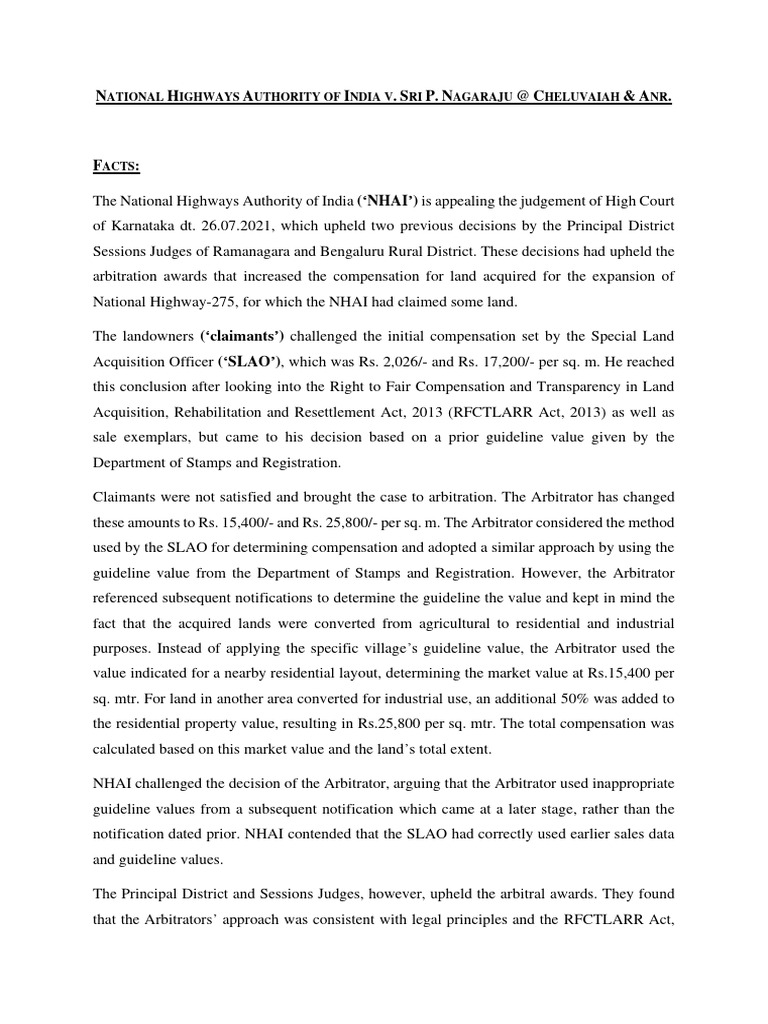 NHAI Case | PDF | Arbitration | Arbitral Tribunal