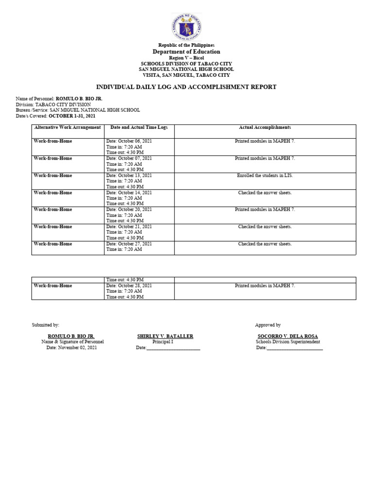 Accomplishment-Report | Download Free PDF | Government Related ...