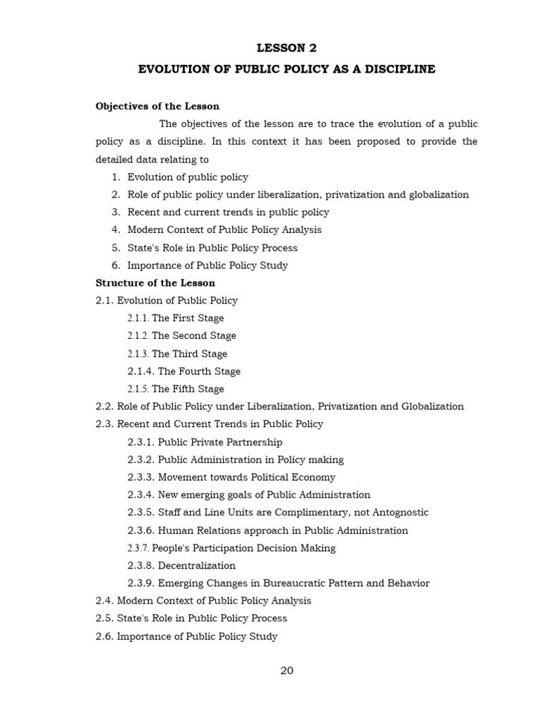 Lesson 2 | PDF | Public Administration | Policy