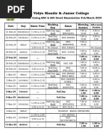 SSC Board Exam Time Table 2025 | PDF