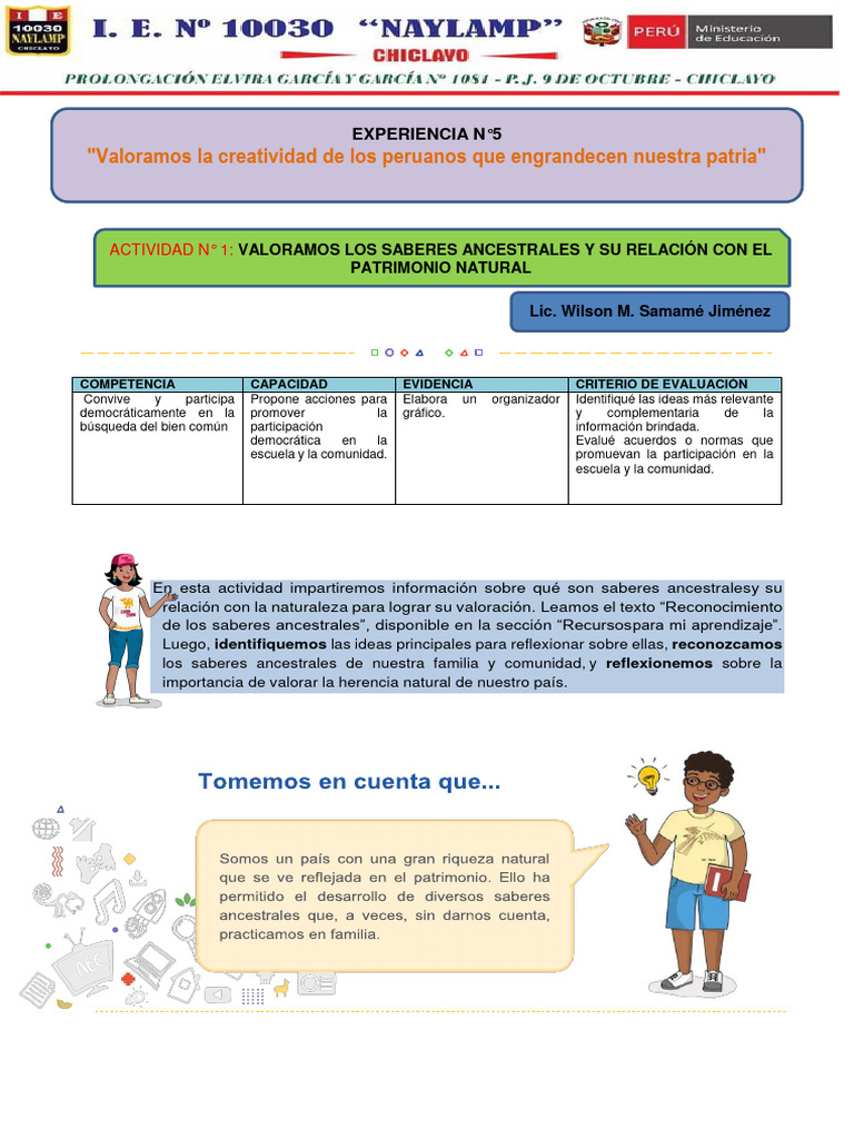 Activ. 1 | PDF | Perú | Conocimiento