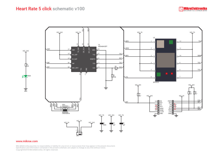 Heart Rate 5 Click Schematic v100 | PDF
