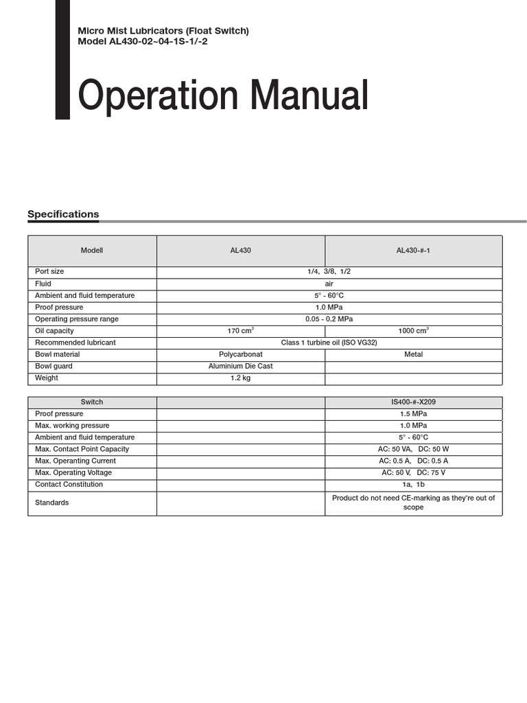 Manual Al430 | PDF | Lubricant | Bearing (Mechanical)