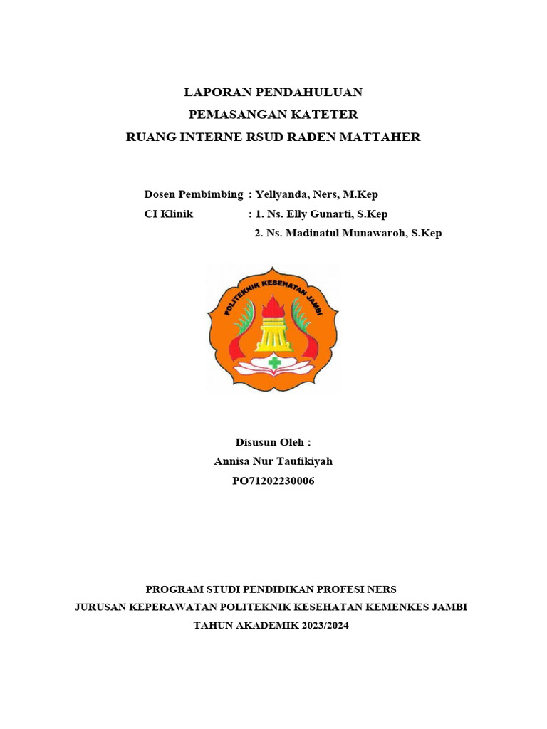 LP Pemasangan Kateter | PDF