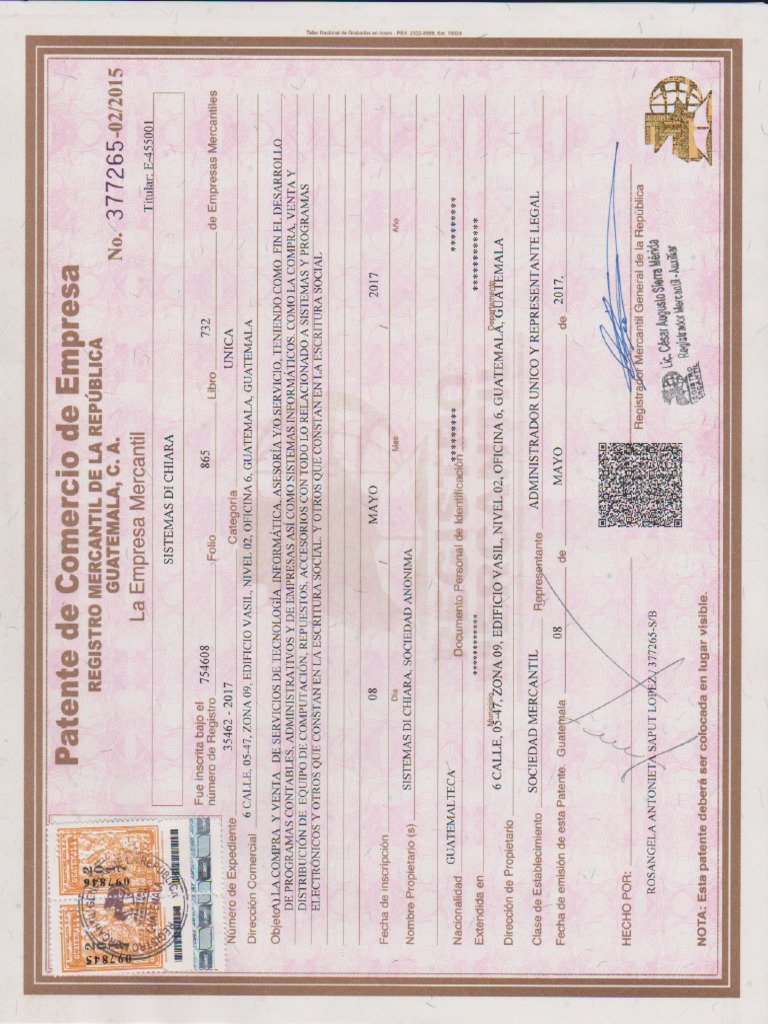 Patente de Comercio de Empresa | PDF