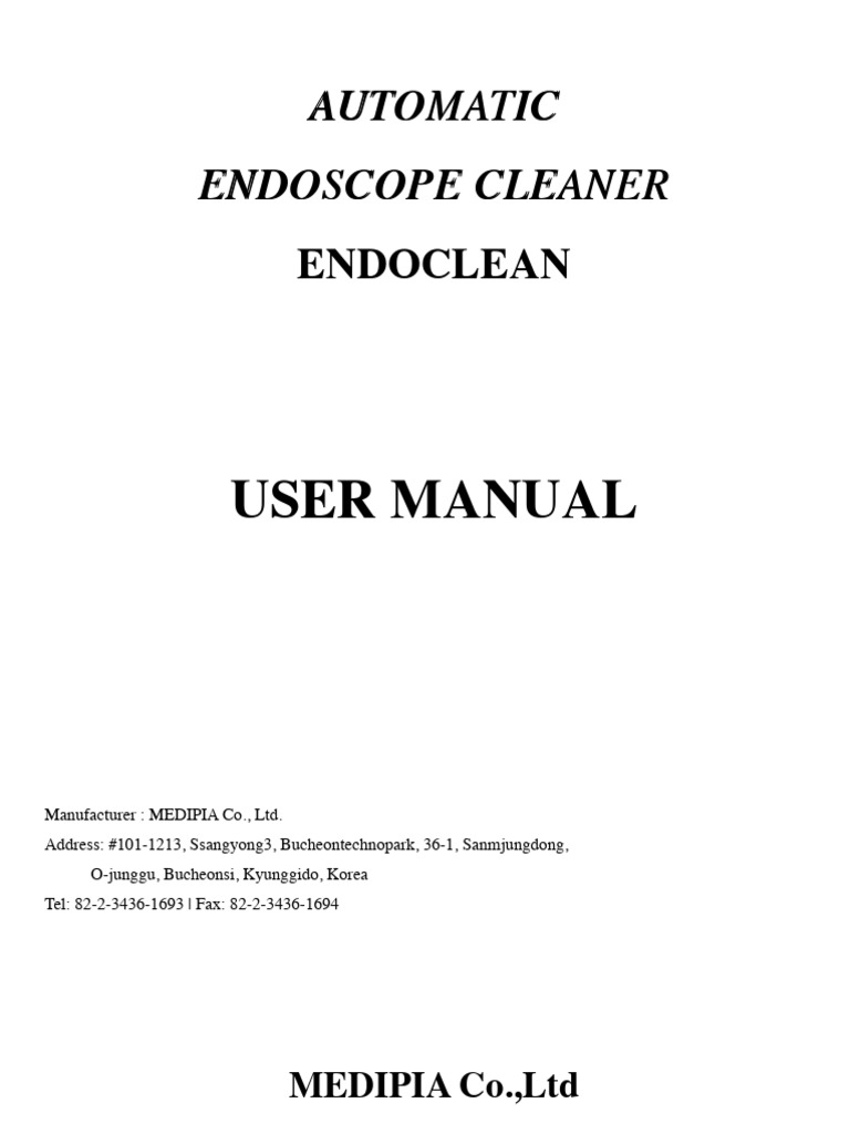 Endoclean Series | PDF | Ac Power Plugs And Sockets | Mains Electricity