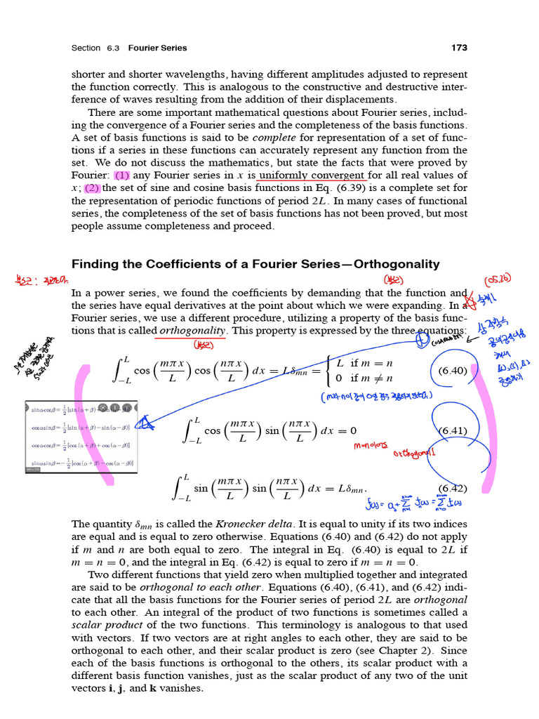 화학수학 220526 153936 | PDF | Fourier Series | Basis (Linear Algebra)