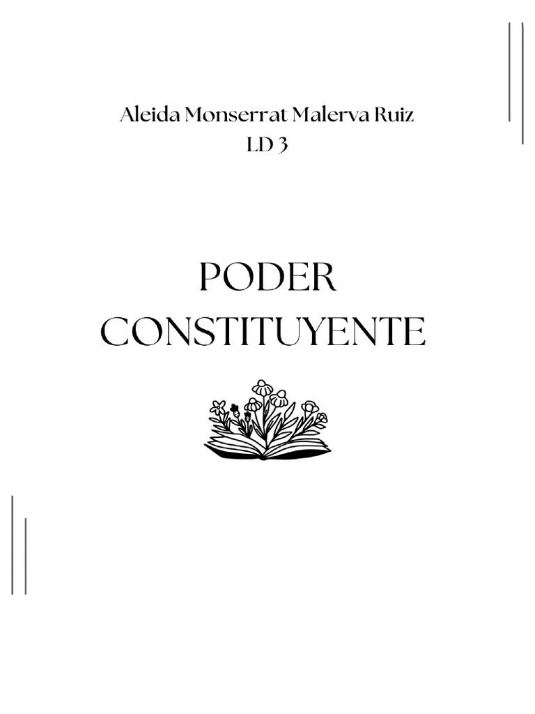 PODER CONSTITUYENTE. | PDF | Derechos humanos | Constitución