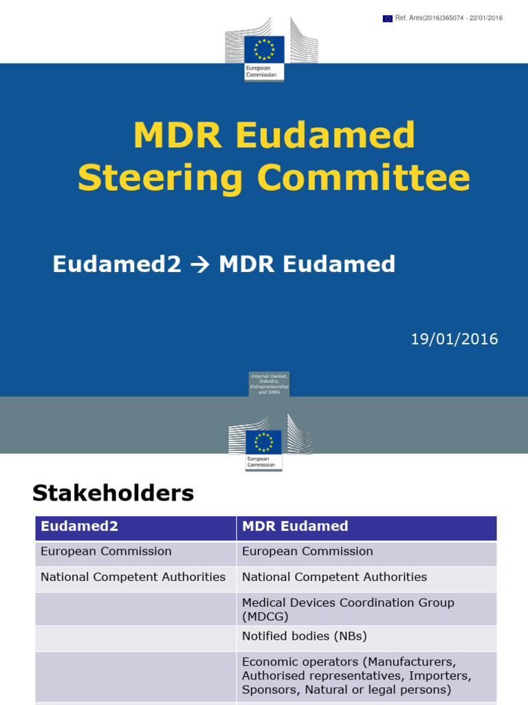 04_MDR_Eudamed_SC_Eudamed2-MDR | PDF | Computing | Information Technology