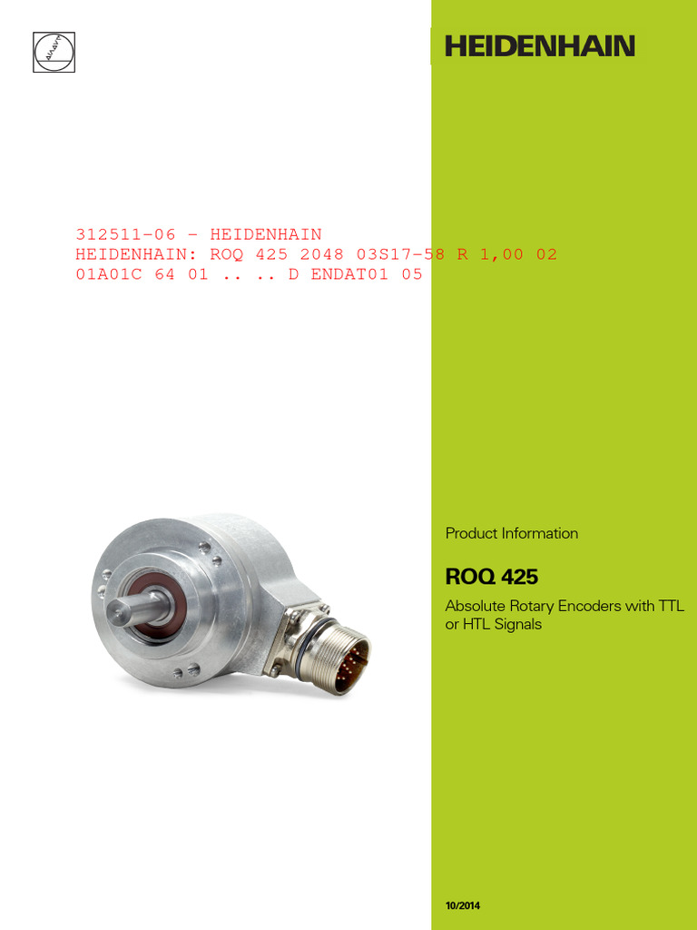 ROQ 425 Absolute Rotary Encoders with TTL or HTL Signals | Download ...