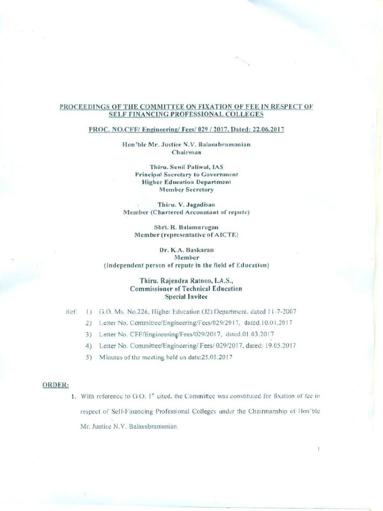 Fees Norms of Trp | PDF