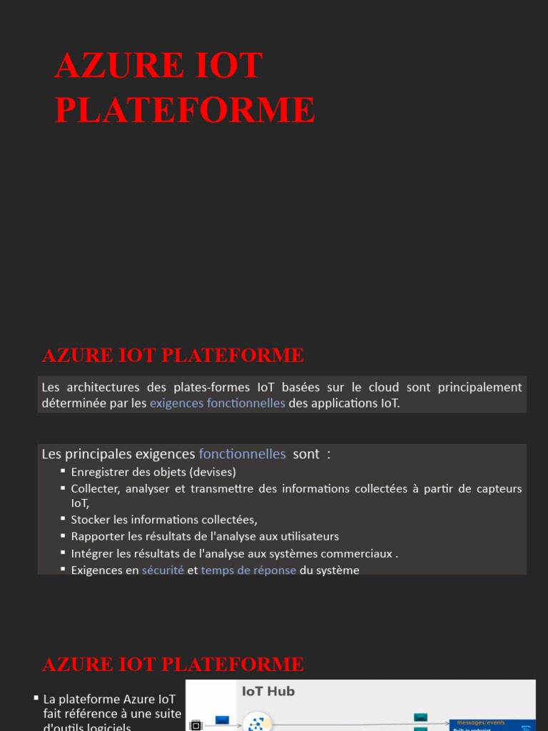 Azure Iot Plateforme | PDF | Internet des objets | Cloud computing