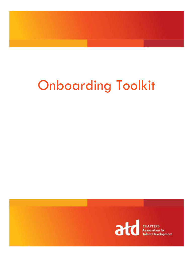 Onboarding Toolkit Edited | PDF | Mentorship | Information
