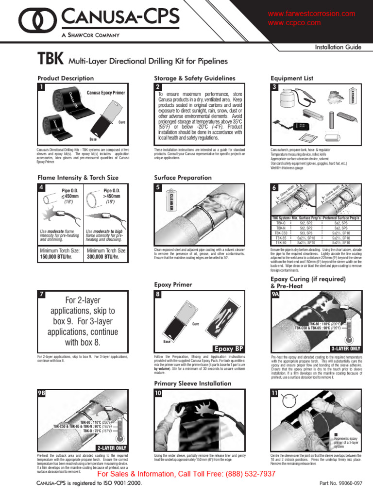 Canusa TBK Installation Guide | PDF | Epoxy | Pipe (Fluid Conveyance)