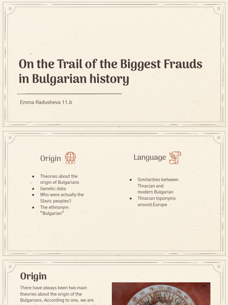 On The Trail of The Biggest Frauds in Bulgarian History | PDF | Slavs ...