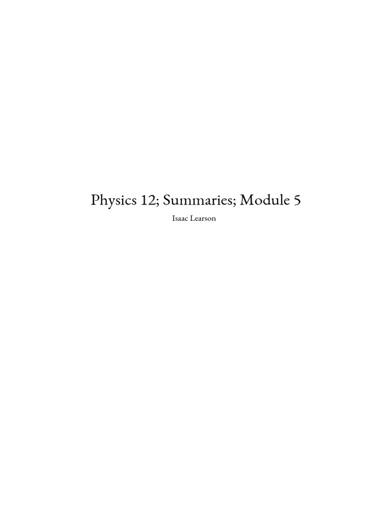 HSC Physics Module 5 | PDF | Orbit | Force