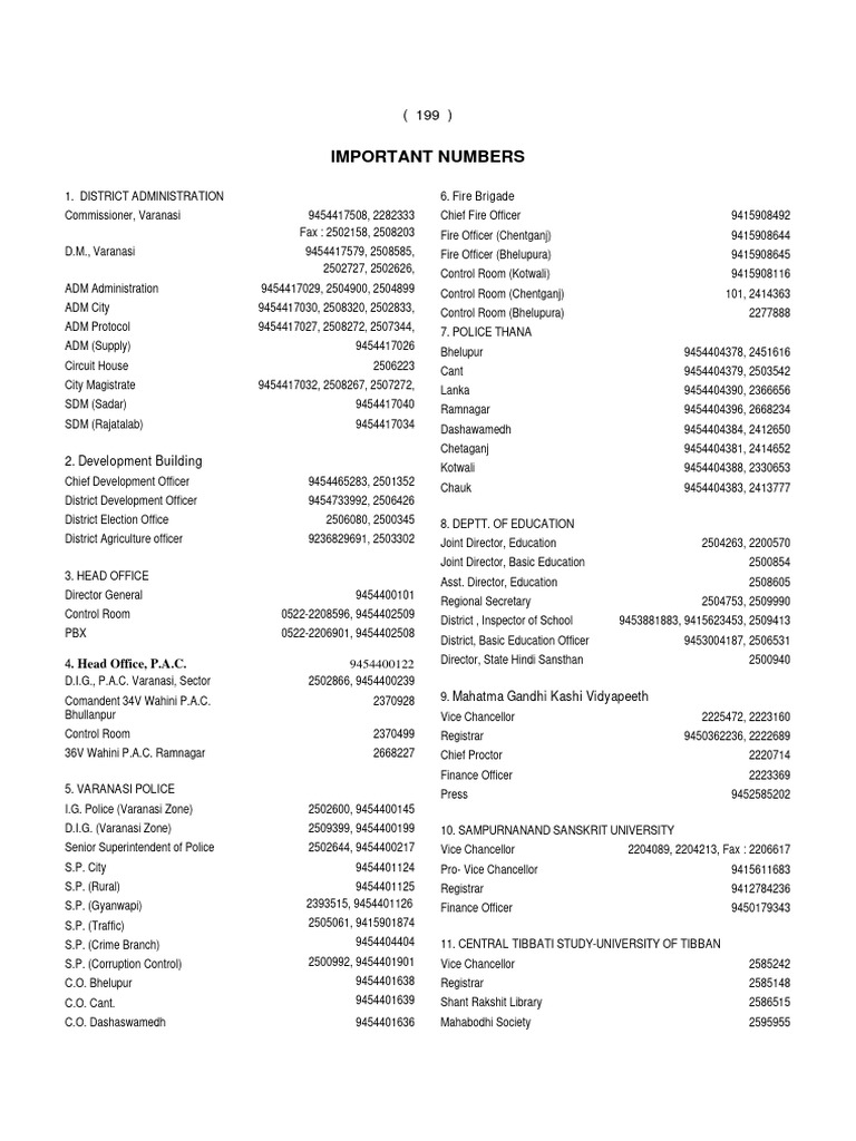 Important Number | PDF