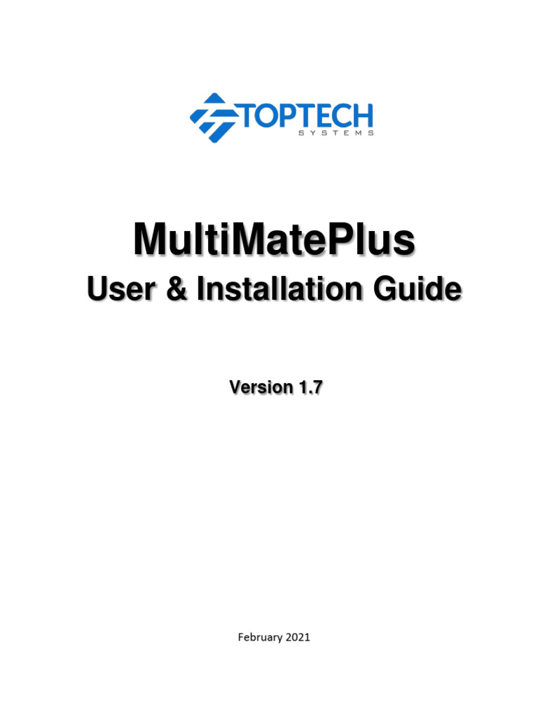 MultiMatePlus User Guide & Installation | PDF | Menu (Computing ...