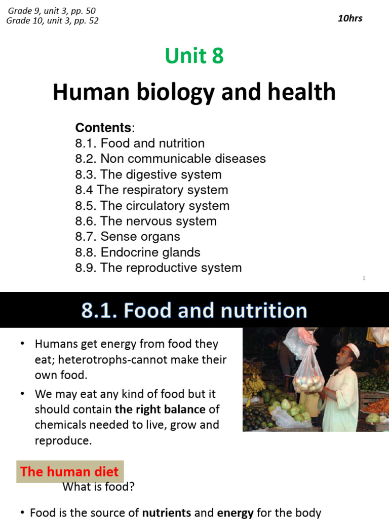 Unit 8 Human Biology and Health | PDF | Human Tooth | Digestion