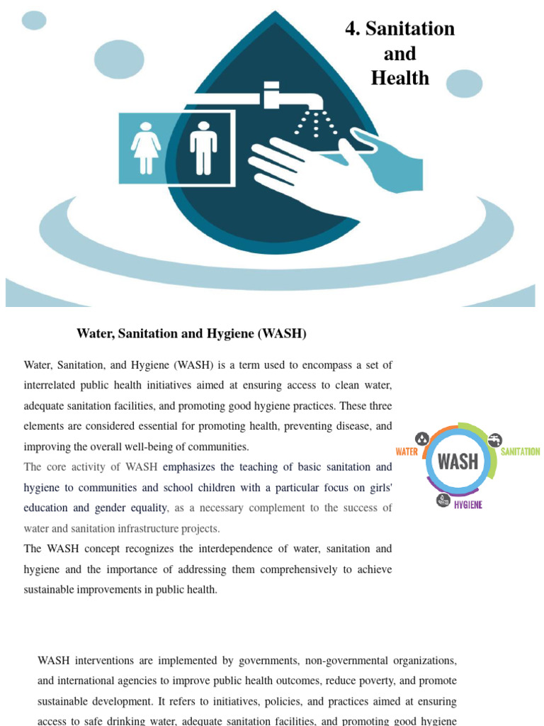 4. Sanitation and Health | PDF | Sanitation | Wash