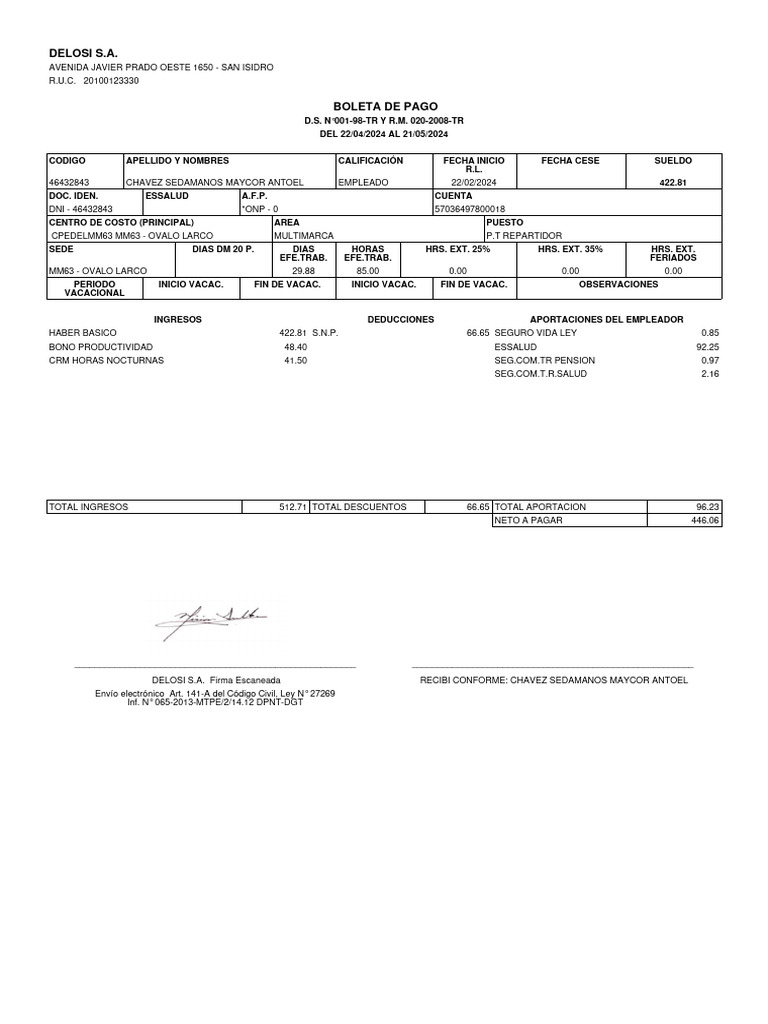 Boleta 014643284320245 | PDF