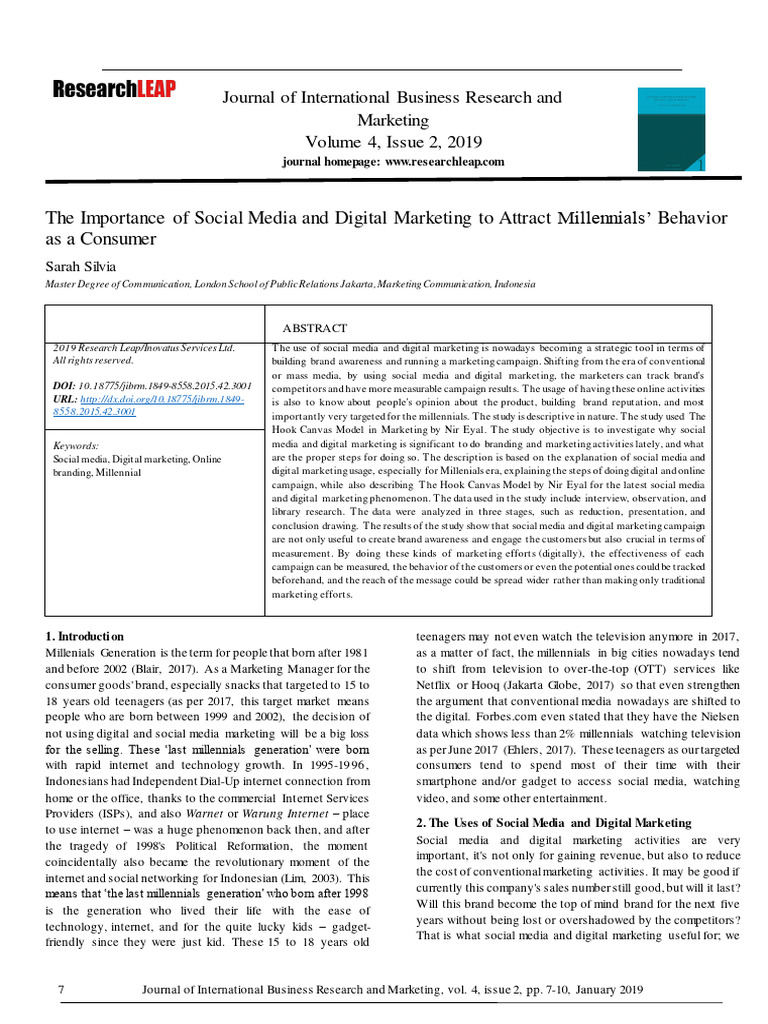 The Importance of Social Media and Digital Marketing To Attract | PDF ...