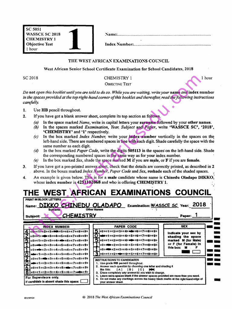 free-waec-past-questions-on-chemistry | Download Free PDF | Chemical ...