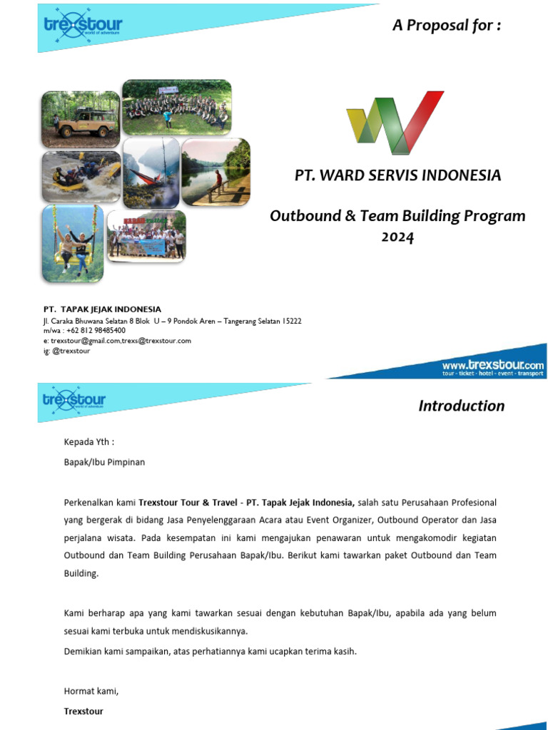 Proposal Outbound and Team Building Program 2024 | PDF