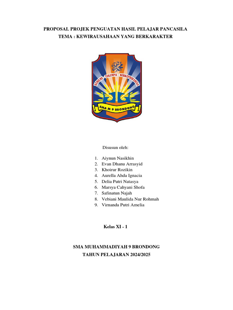 Proposal P5 Kewirausahaan | PDF | Bisnis