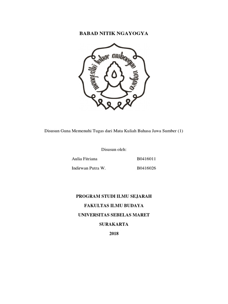 Babad Nitik Ngayogya | PDF | Klasik