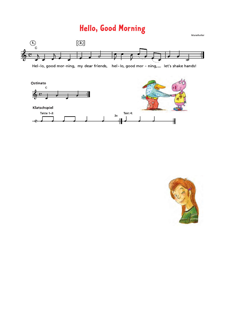 Hello Goog Morning - Sim sala Sing - Grundschule OK v | PDF